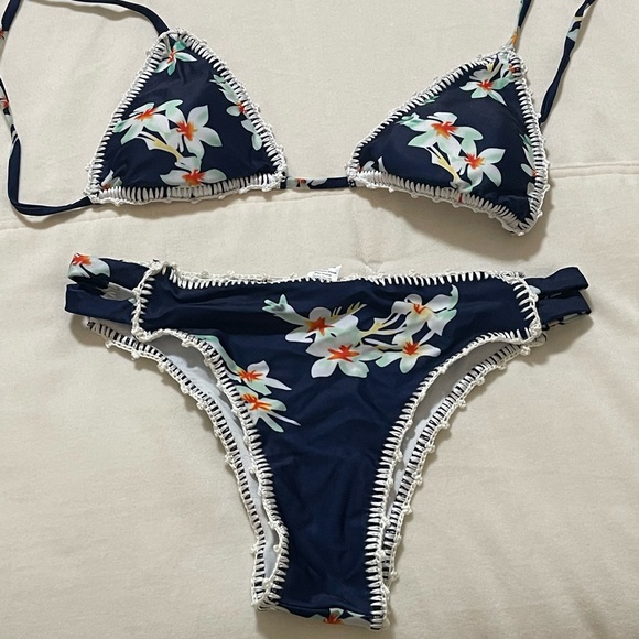 Swim | N Without Tags Never Worn Small Floral Lace Bathing Suit | Poshmark